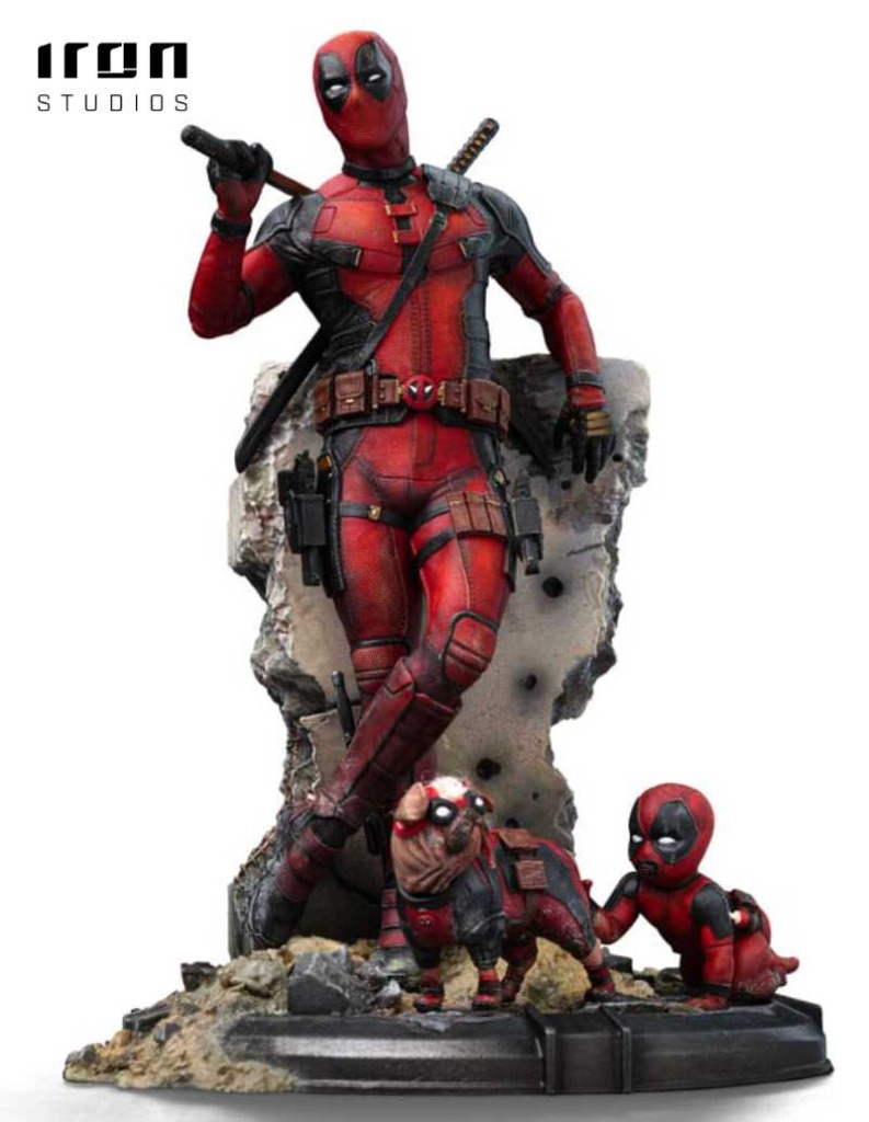 DEADPOOL 3 & DOGPOOL & BABYPOOL - ESTATUA - IRON STUDIOS - MARVEL | Arte9